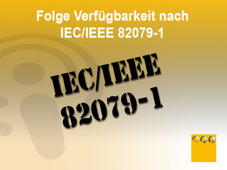 NI #013 Prinzip der Verfügbarkeit nach IEC/IEEE 82079-1